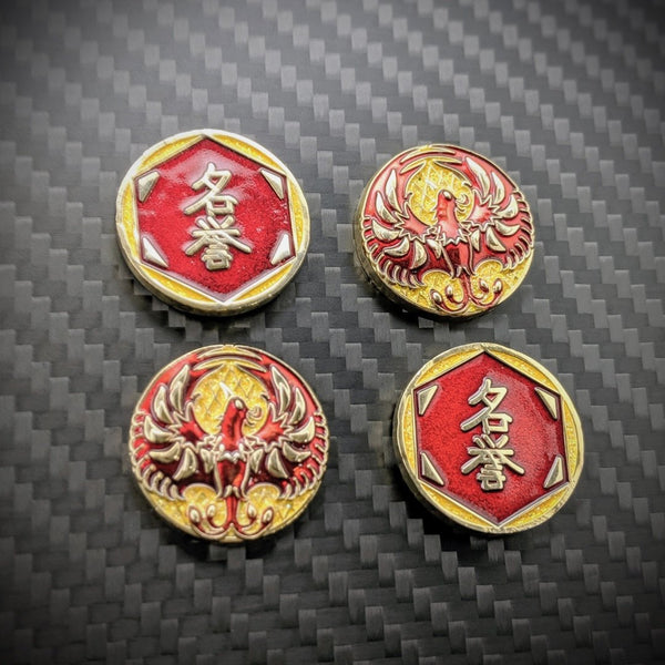 Phoenix Reignited and Scholar - Metal Fate/Honor Tokens - Luxury Playstyle